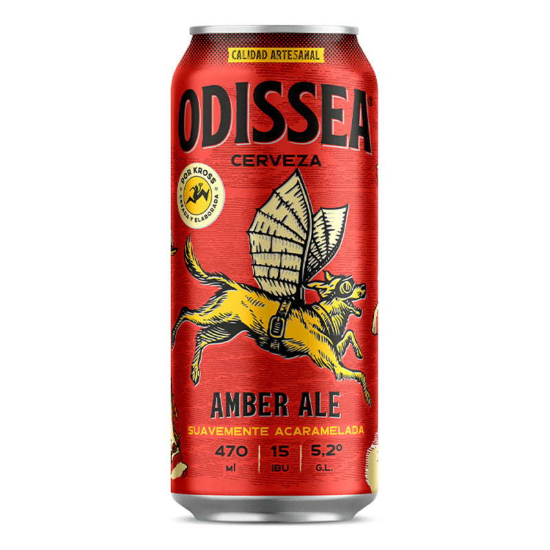 Cerveza Odissea Amber Ale Lata 470ml | Descorcha Chile